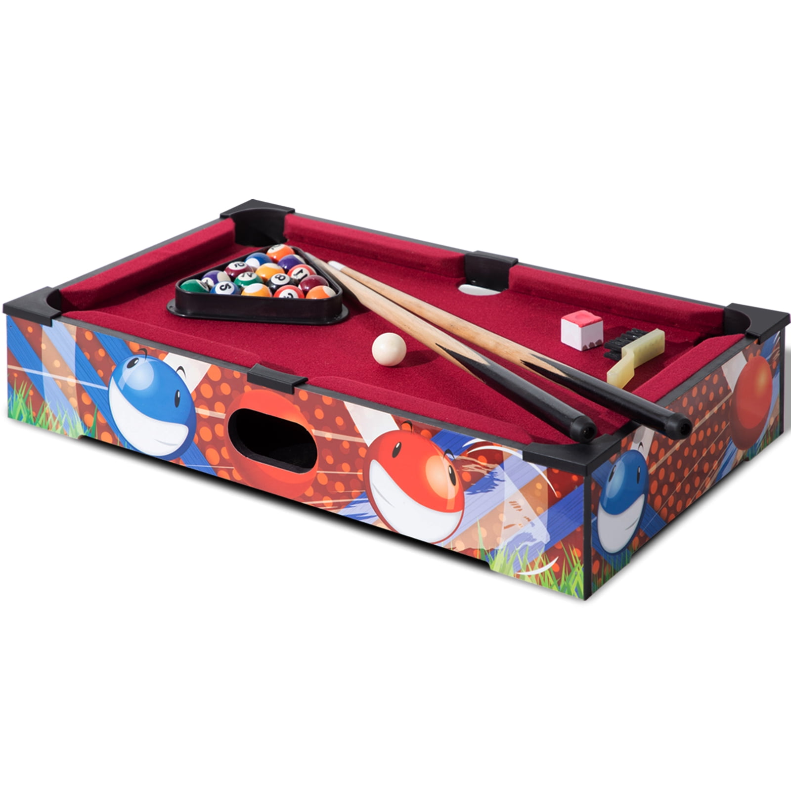 RayChee 20-inch Mini Pool Table & Billiard Set, Miniature Tabletop ...