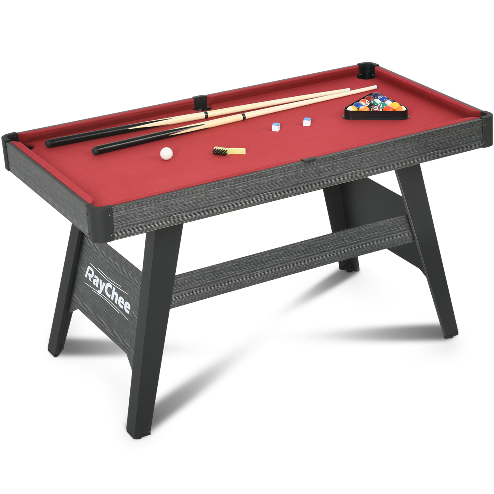 7 FT Multi Games Pool Table Red Air Hockey + Table Tennis + Table Top ...