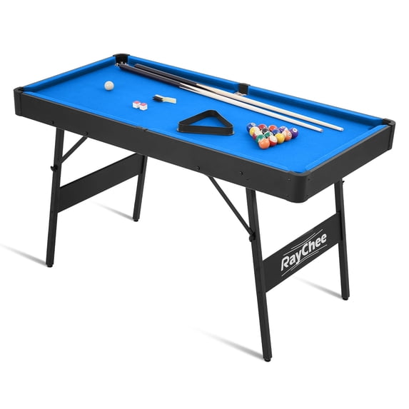 R RAYCHEE, Pool Billiard Game Table, 48in, Foldable Kids Family Blue ...