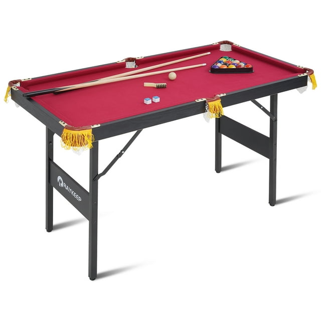 RayChee 4Ft Folding Billiard Table, 48" Portable Pool Table Indoor ...