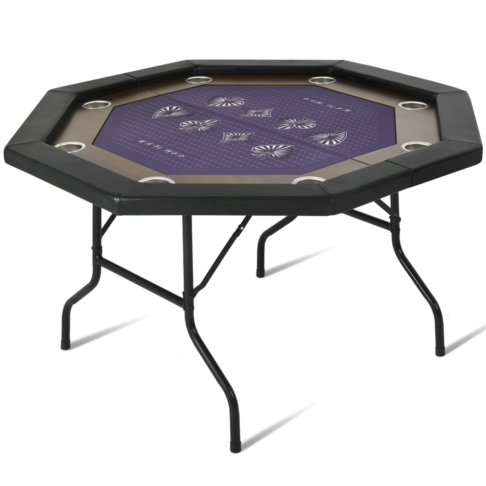 "RayChee 50"" Foldable Octagon Poker Table, 8 Players, Casino-Grade ...