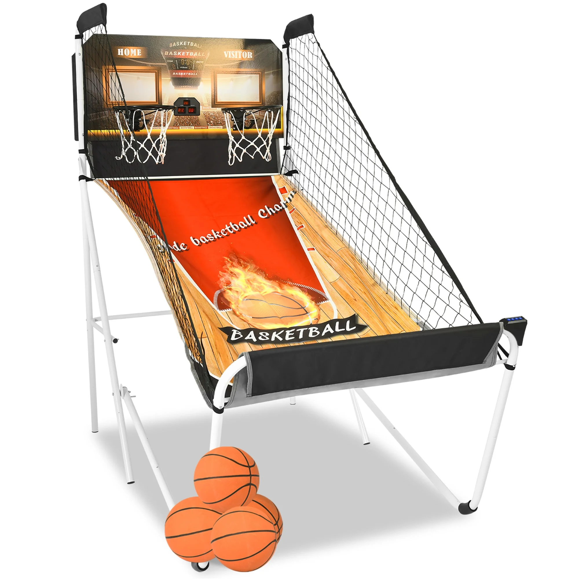 RayChee Foldable Basketball Arcade Game, 8 Game Options, Electronic ...