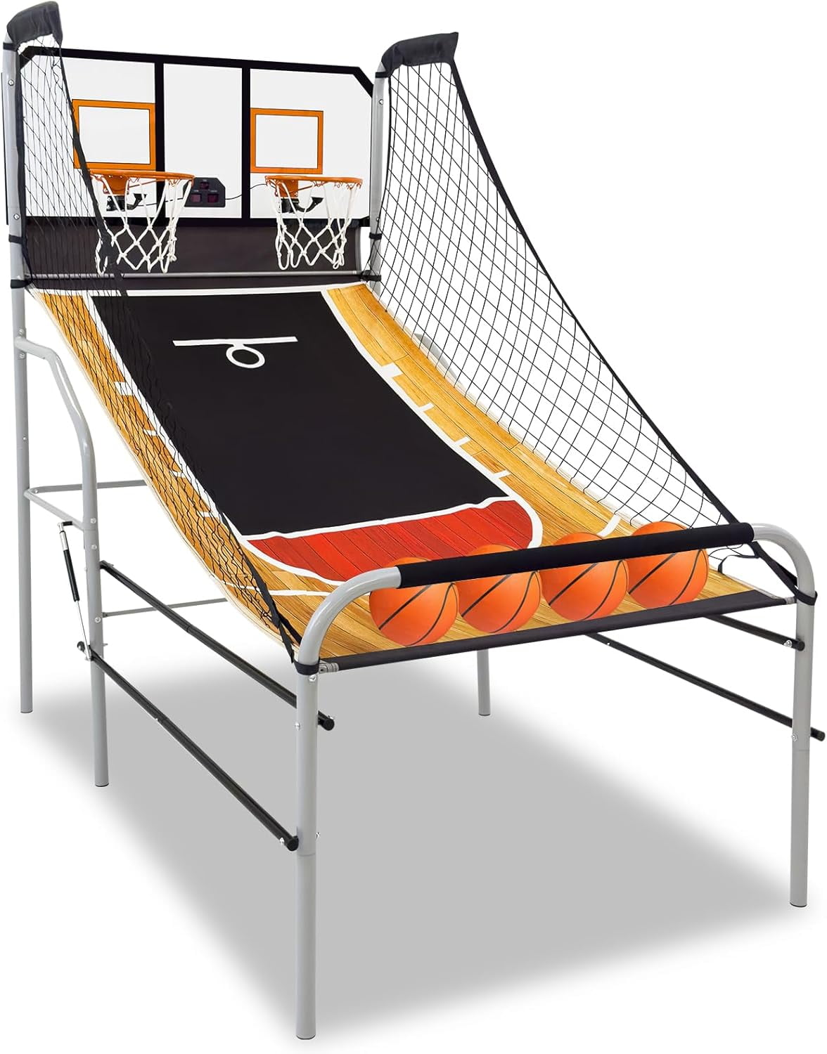 RayChee Folding Basketball Arcade Game, Dual Shot Electronic Arcade ...