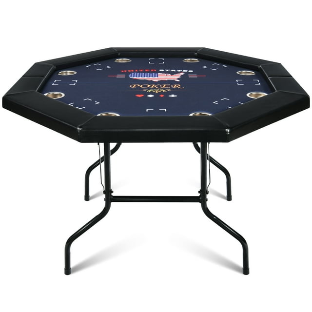 RayChee Portable 8-Player Poker Table, Foldable with Cushioned Rail ...