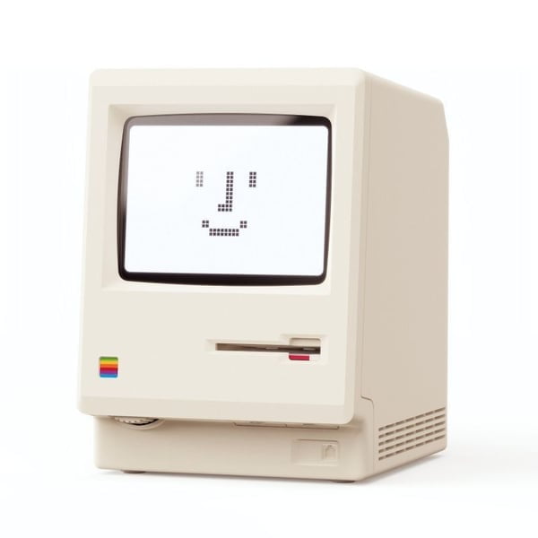 RayCue Retro Macintosh Mini Desktop Clock - 80s Style Computer-Shaped ...