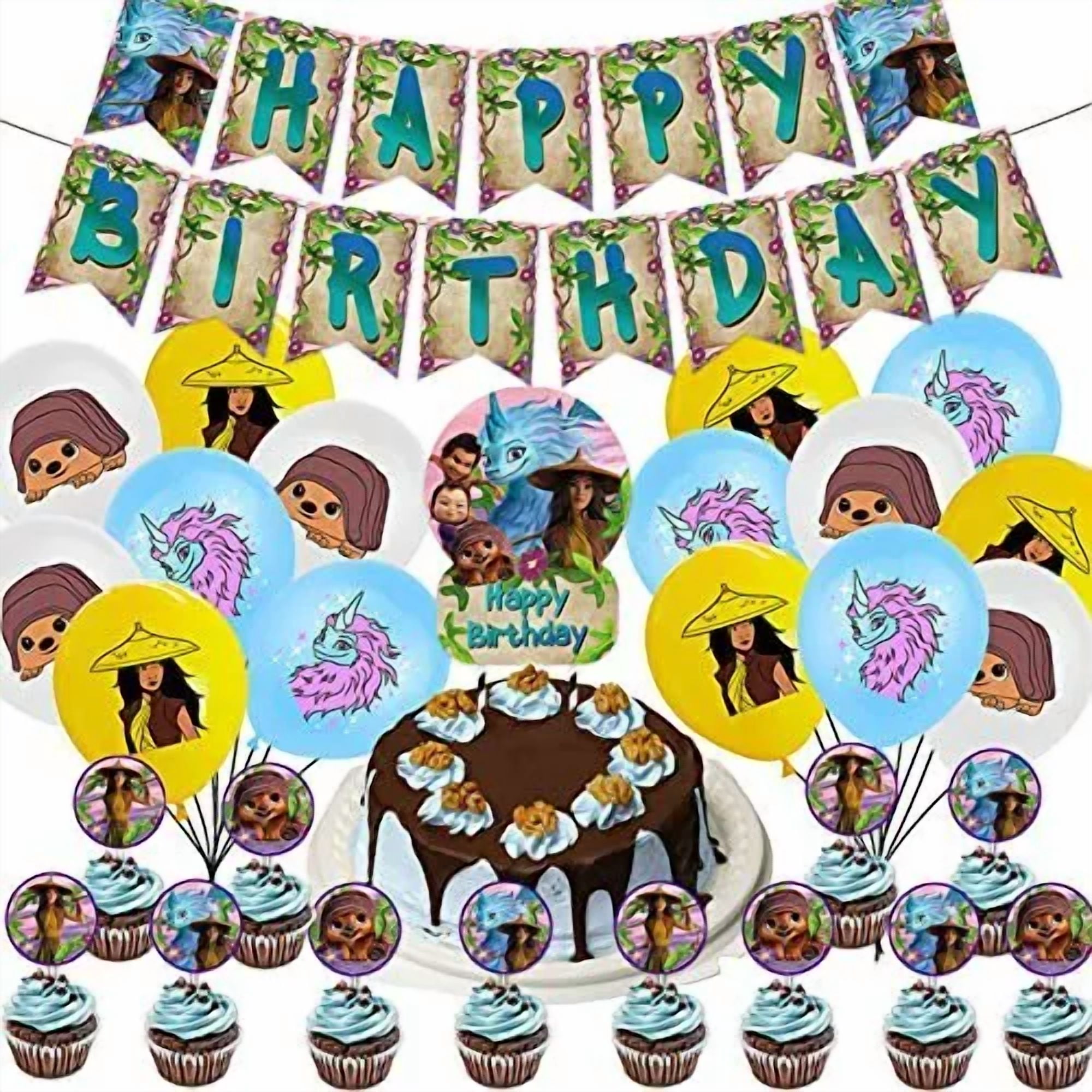 Raya And The Last Dragon Birthday Party Supplies Set Ballons Banner ...