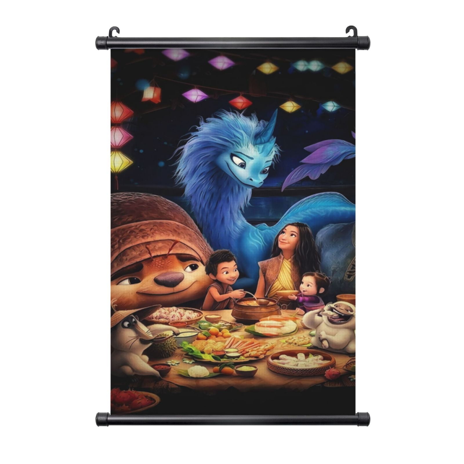 Raya And The Last Dragon Hanging Poster, Black Plastic Shaft Wall ...