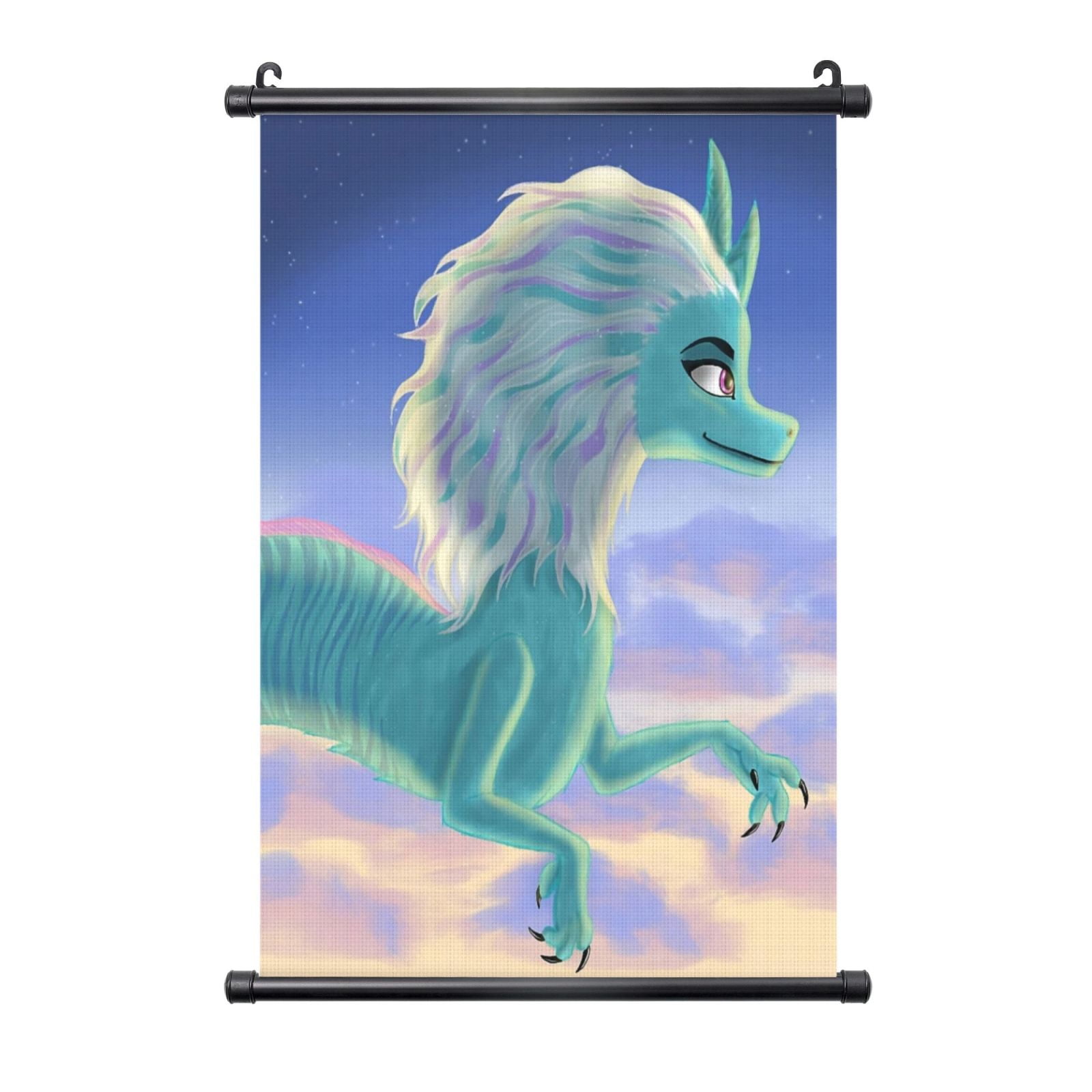 Raya And The Last Dragon Hanging Poster, Black Plastic Shaft Wall ...