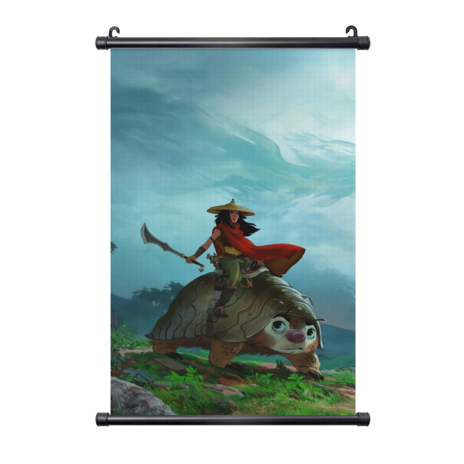 Raya And The Last Dragon Hanging Poster, Black Plastic Shaft Wall ...