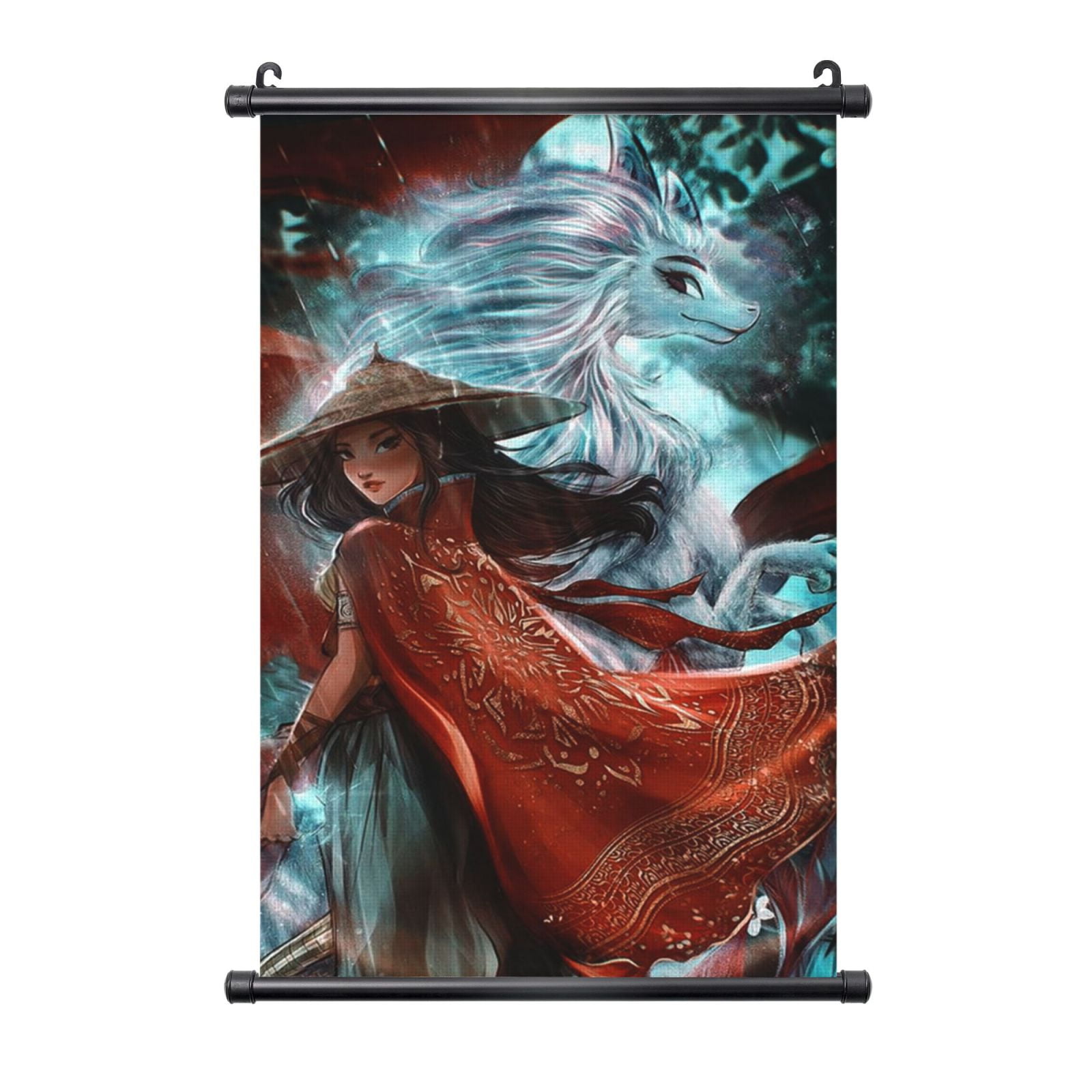 Raya And The Last Dragon Hanging Poster, Black Plastic Shaft Wall ...