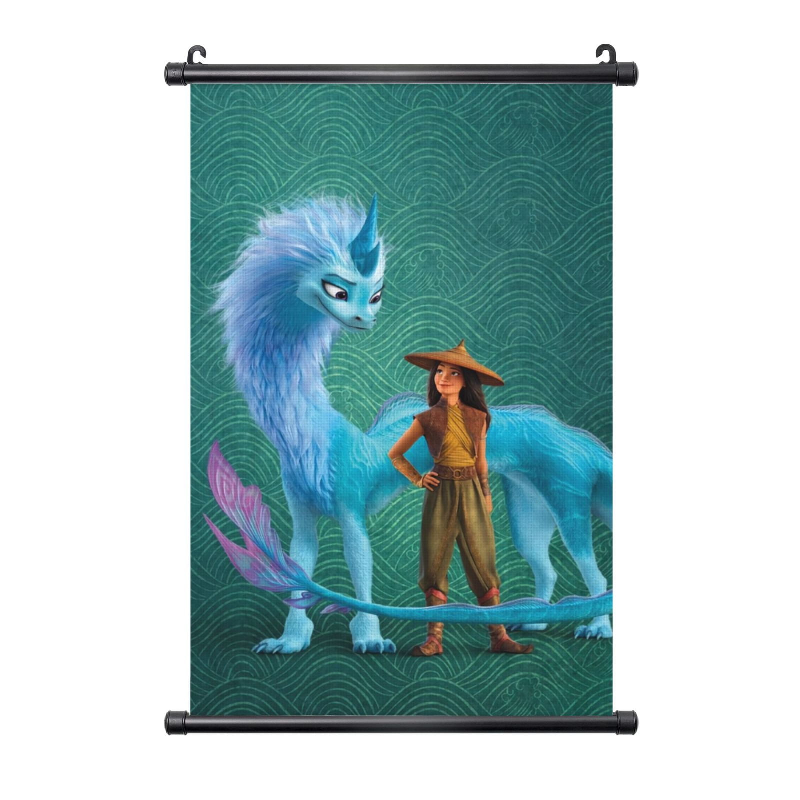 Raya And The Last Dragon Hanging Poster, Black Plastic Shaft Wall ...