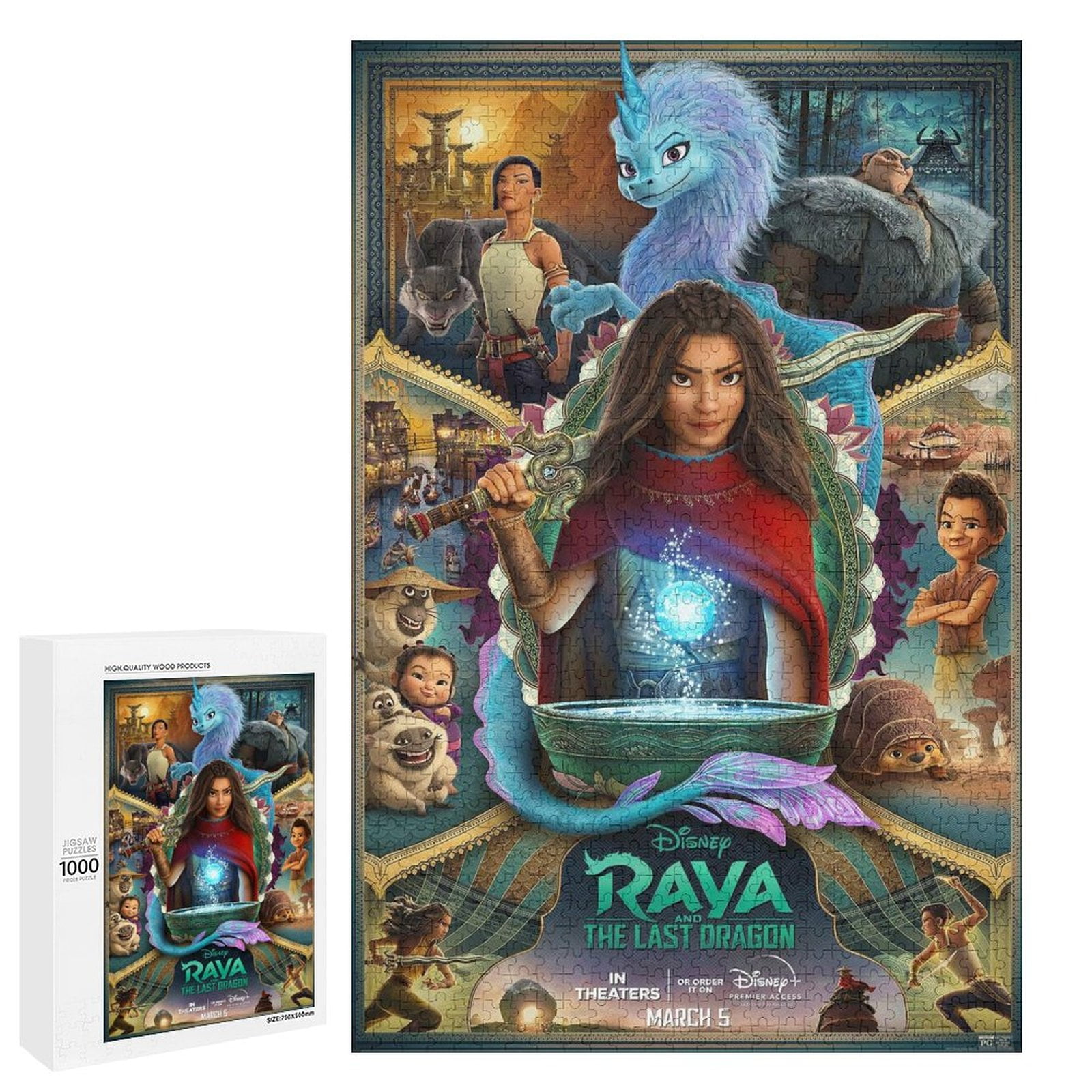 Raya And The Last Dragon Puzzles- 1000 Piece Jigsaw Puzzle for Adults ...