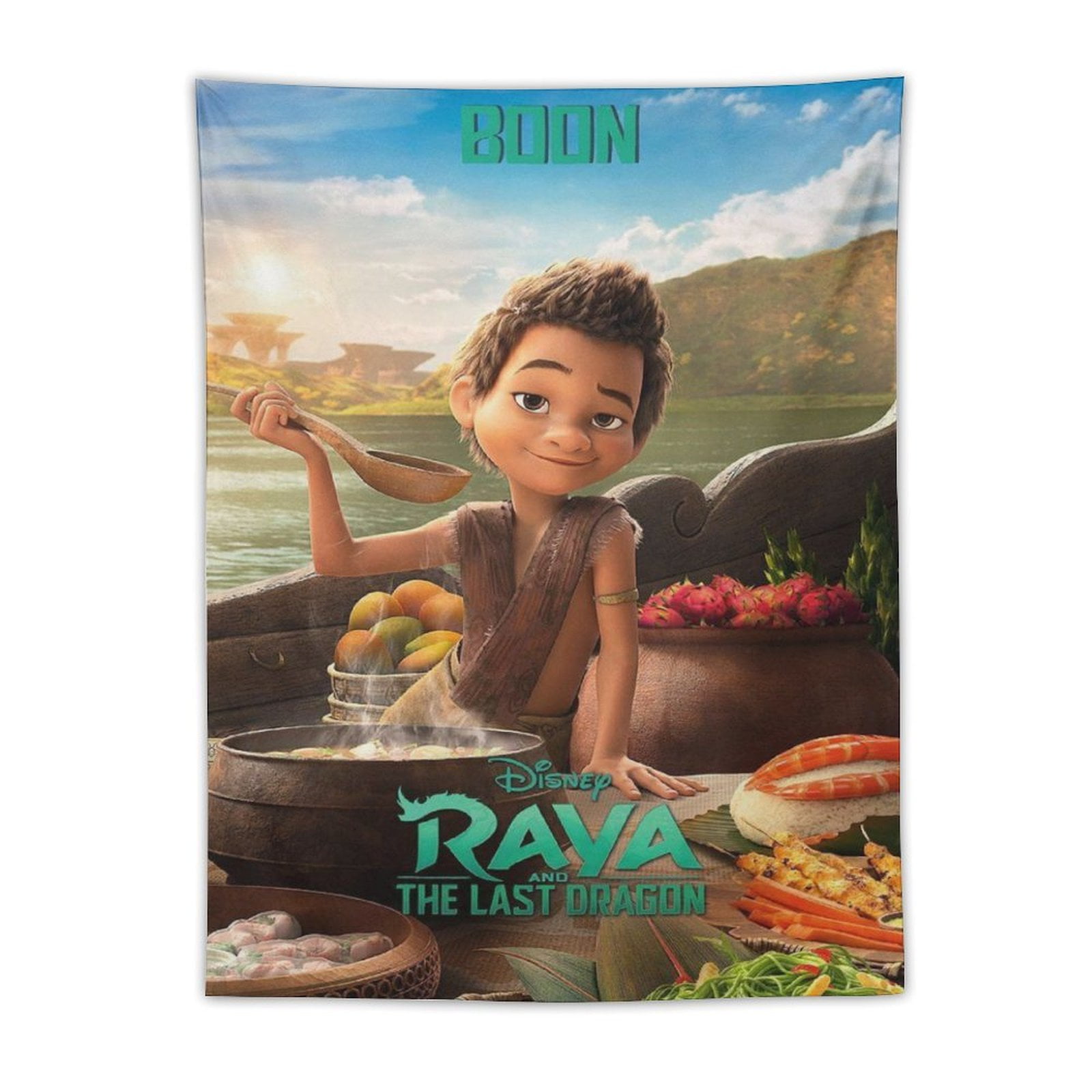 Raya And The Last Dragon Tapestry Gift Wall Hanging Backdrop for Room ...