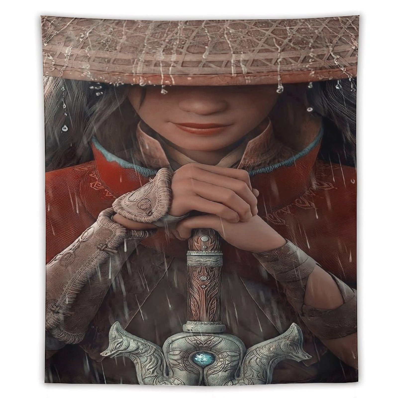 Raya And The Last Dragon Tapestry Gift Wall Hanging Backdrop for Room ...