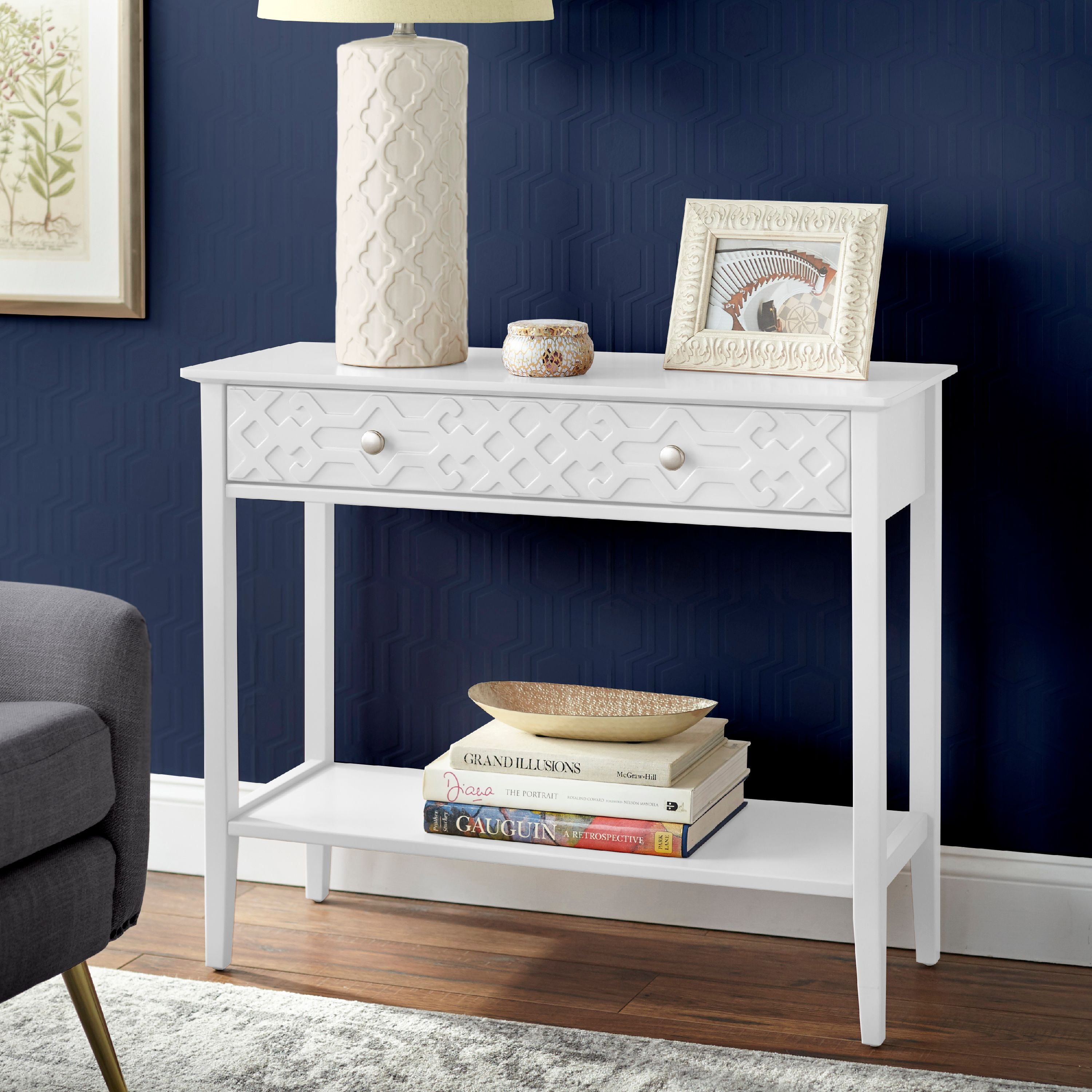 Raya Console Table - Geometric Design, 3 Colors - Walmart.com