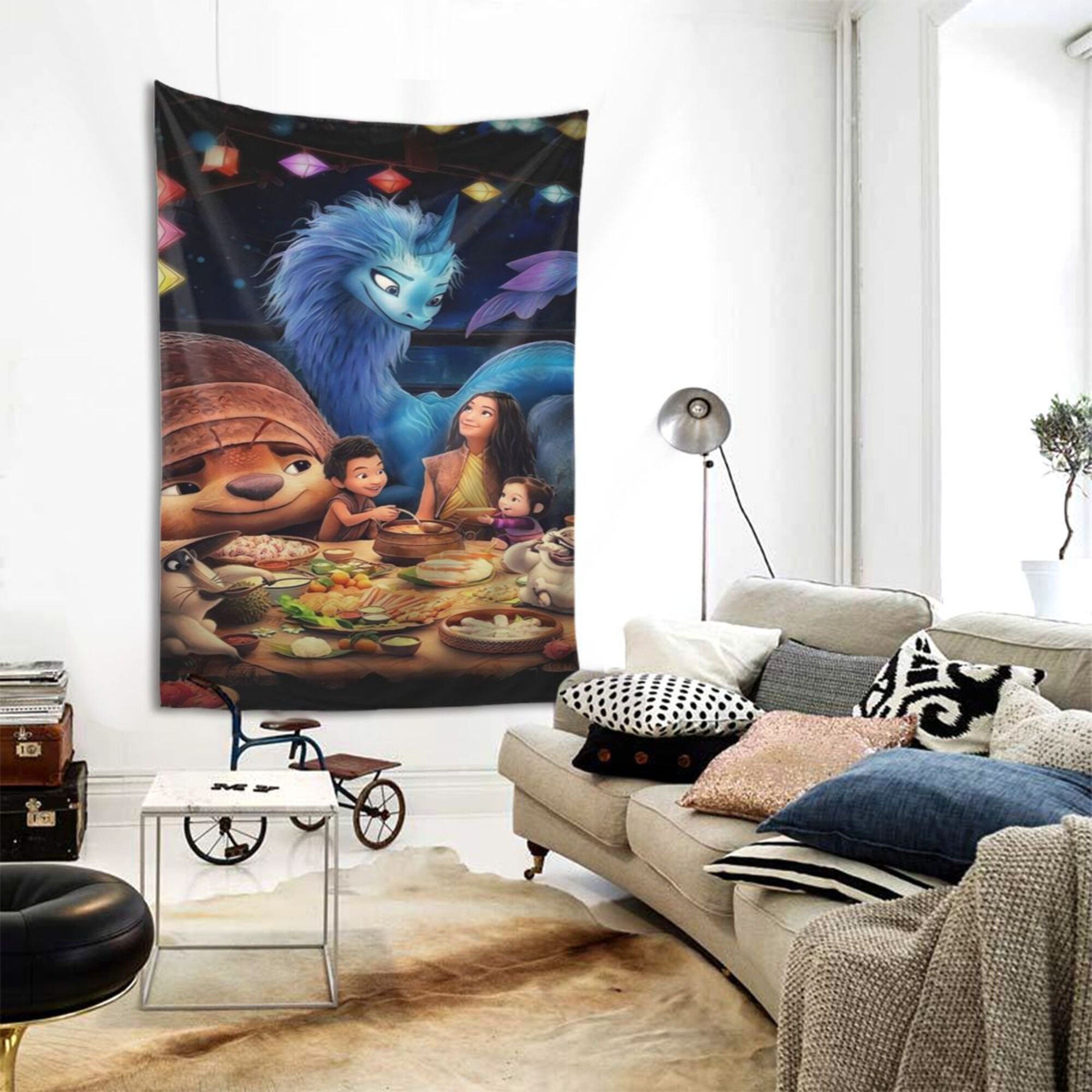 Raya and the Last Dragon Cartoon Tapestry Large Wall Art Tapestries ...