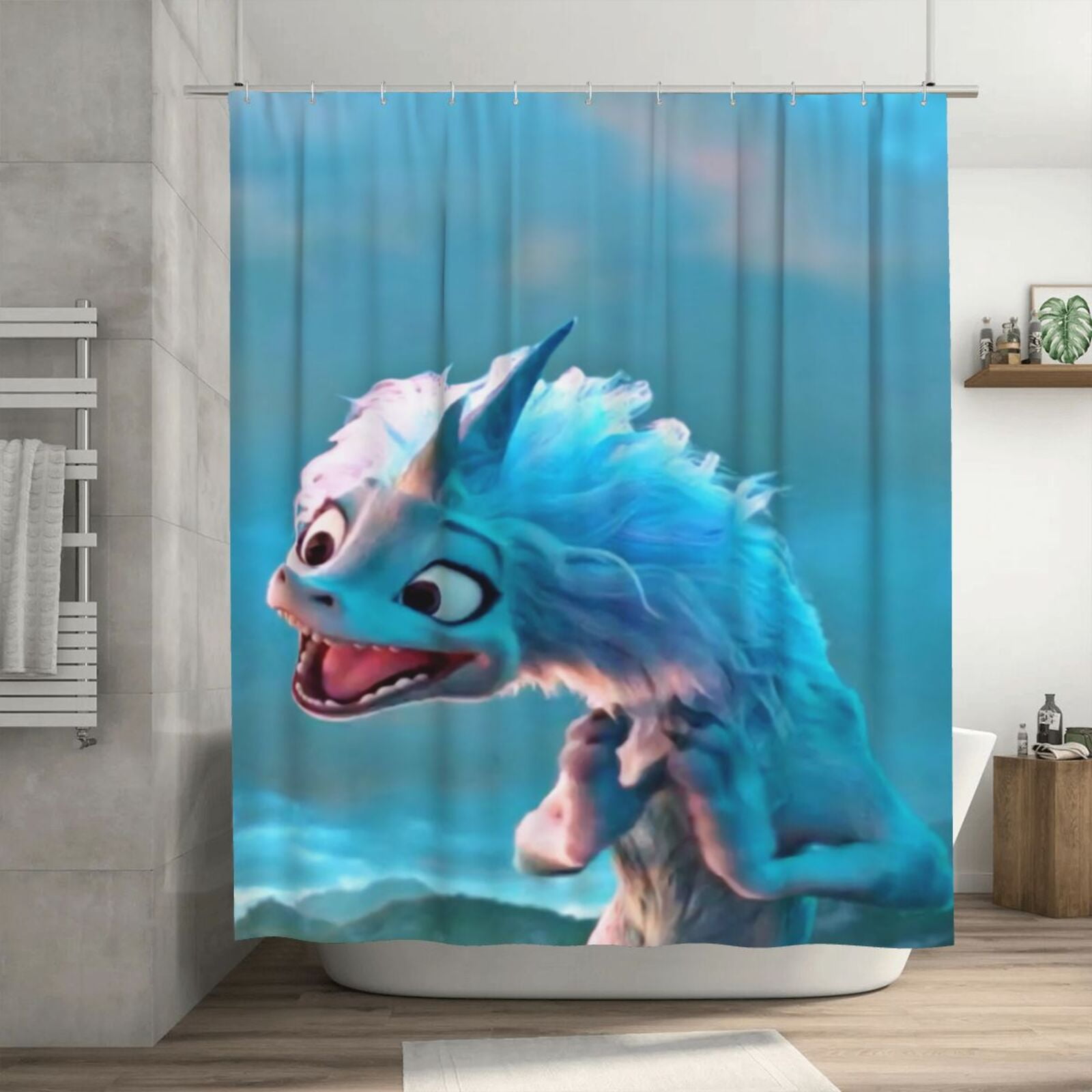 Raya and the Last Dragon Shower Curtain, Lovely Cartoon Shower Curtains ...