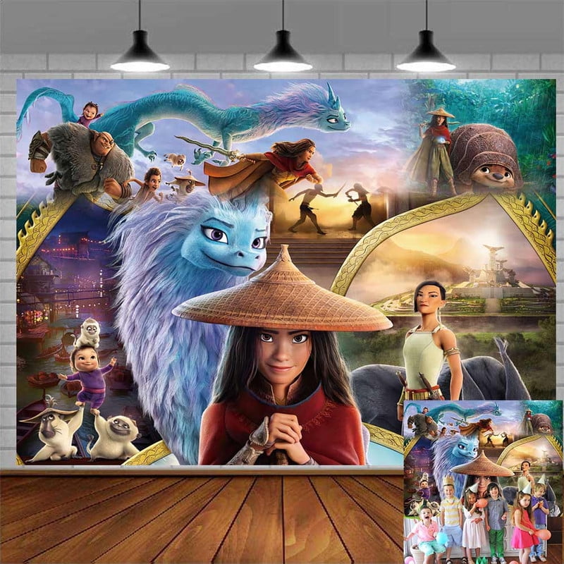 Raya and The Last Dragon Birds Backdrop Banner Party Supplies Poster ...