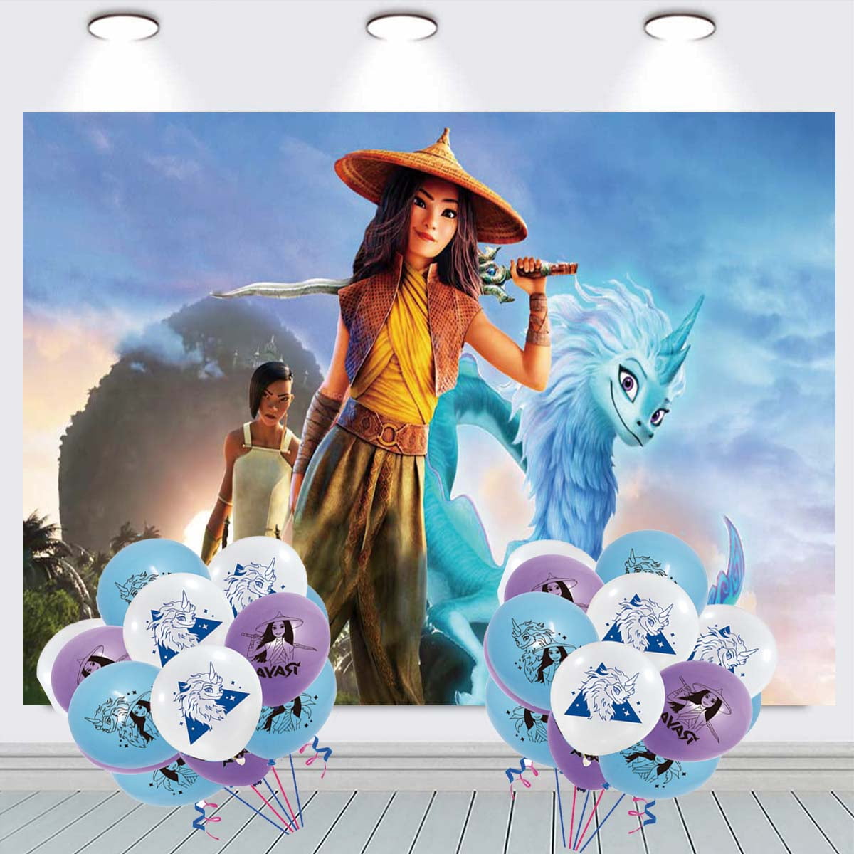 Raya and the Last Dragon Birthday Balloons Party Supplies Banner ...