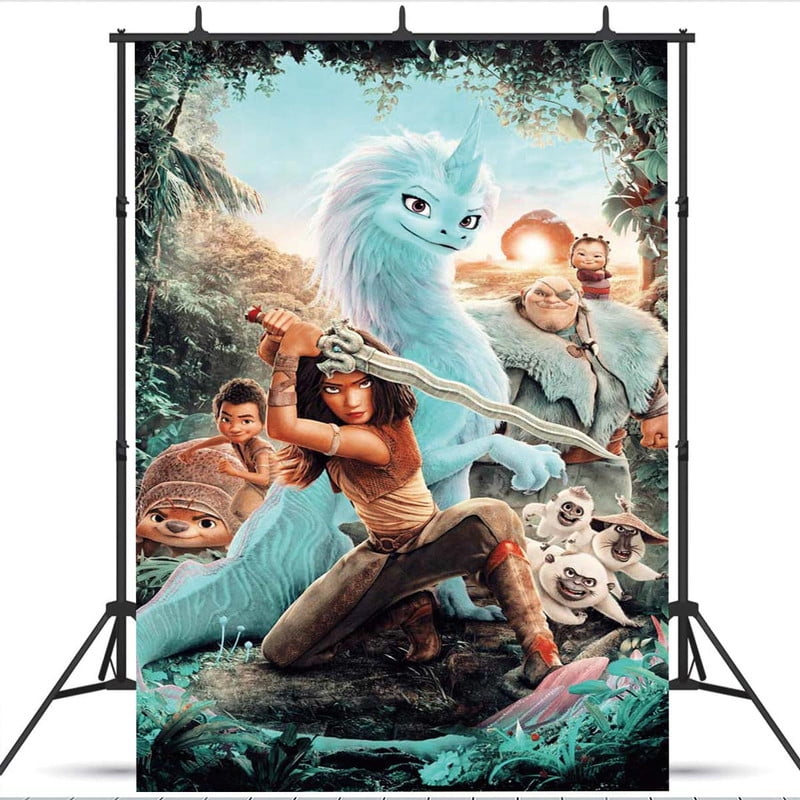 Raya and the Last Dragon Birthday Party Supplies Banner Backdrop ...