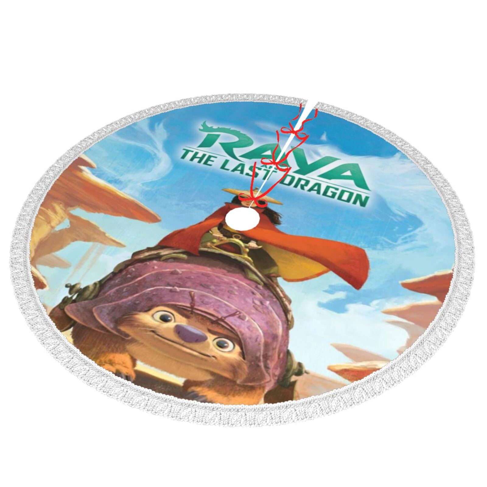 Raya and Last Drago Christmas Tree Skirt for Xmas Halloween New Year ...