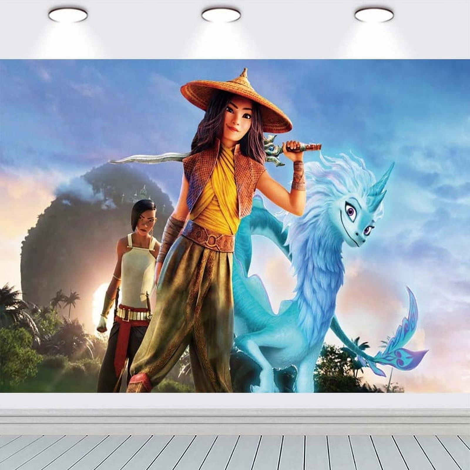 Raya and the Last Dragon Party Supplies Taspestry Poster Banner ...