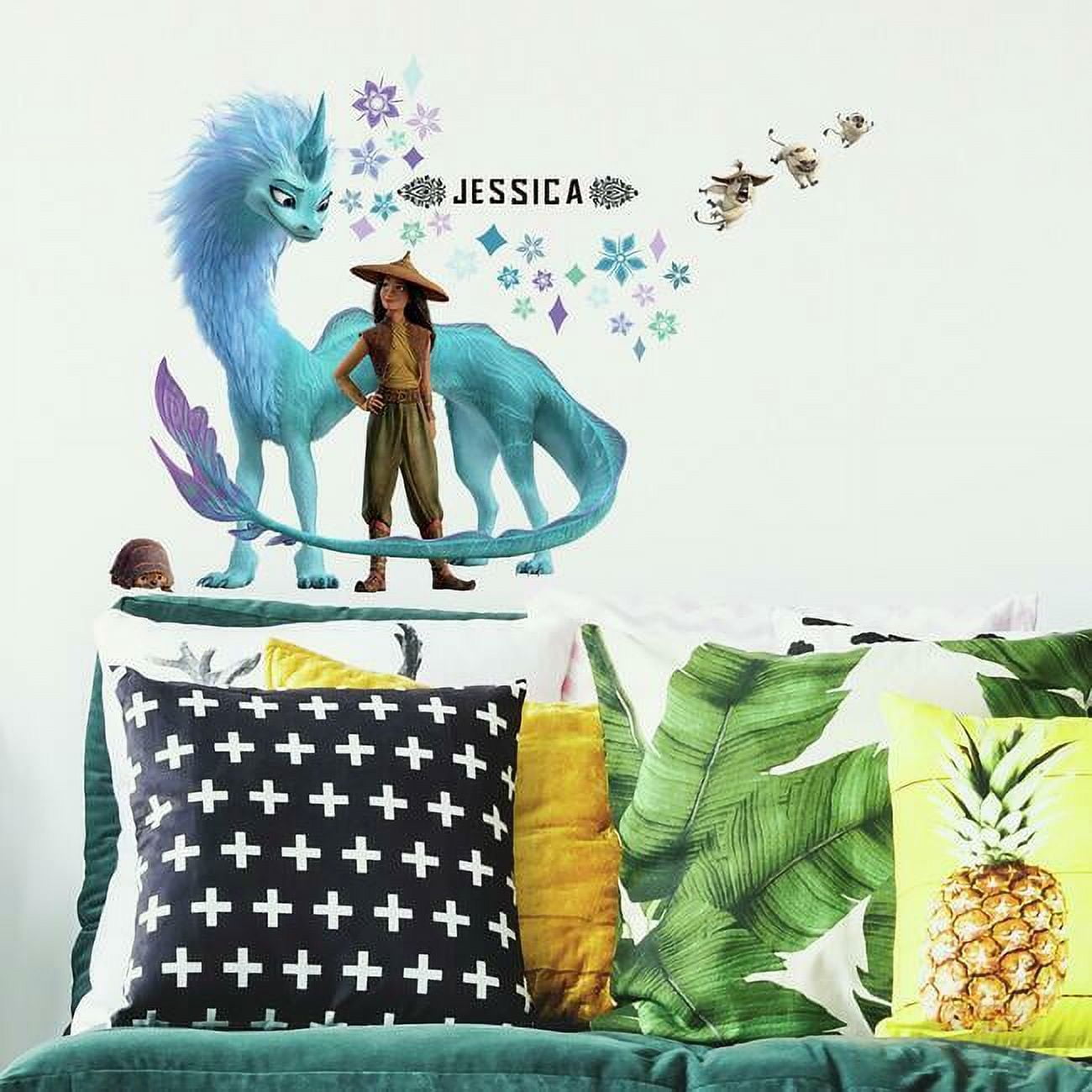 Raya and the Last Dragon Personalized Headboard Peel and Stick Wall ...