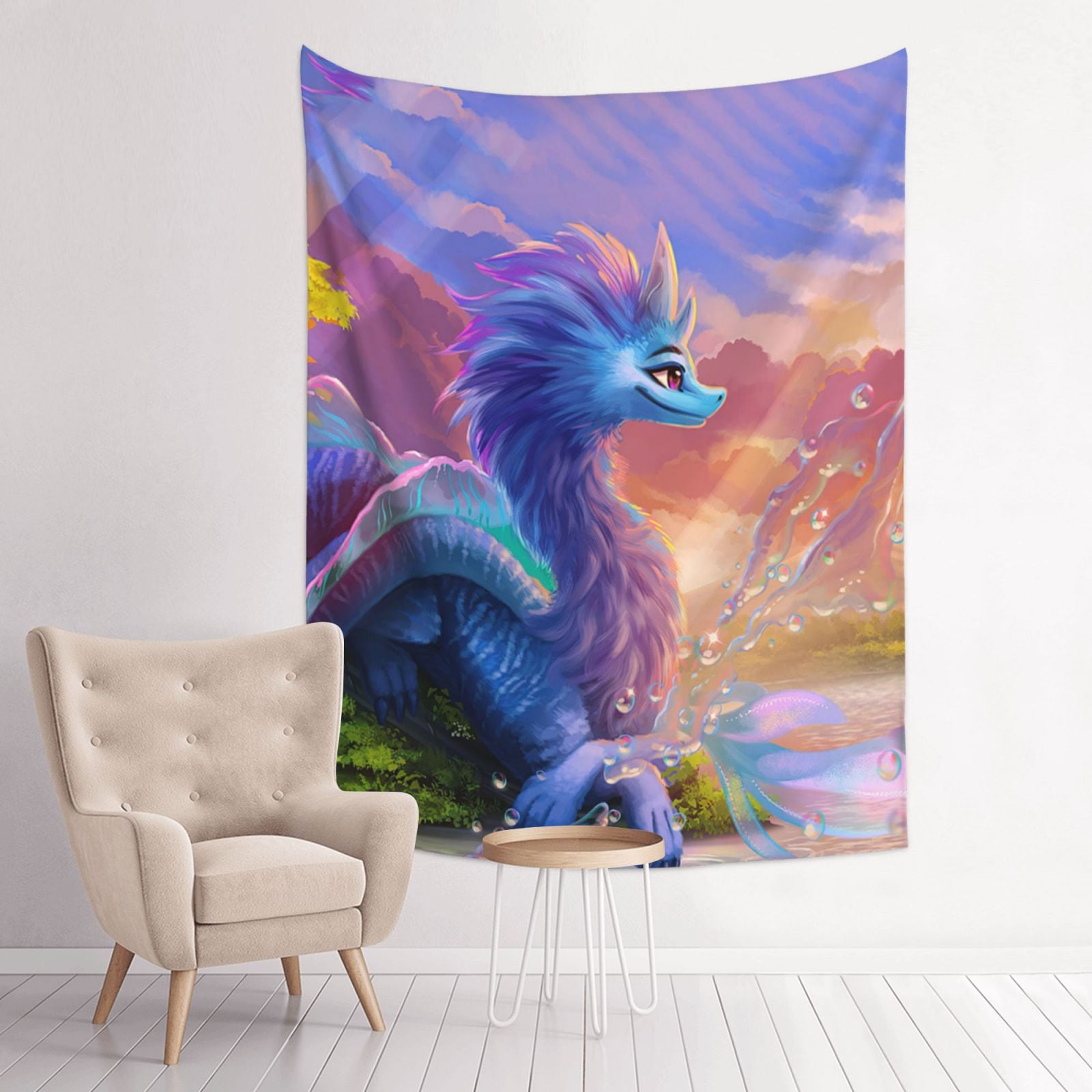 Raya and the Last Dra-go Tapestry Anime Poster Large Background Wall ...