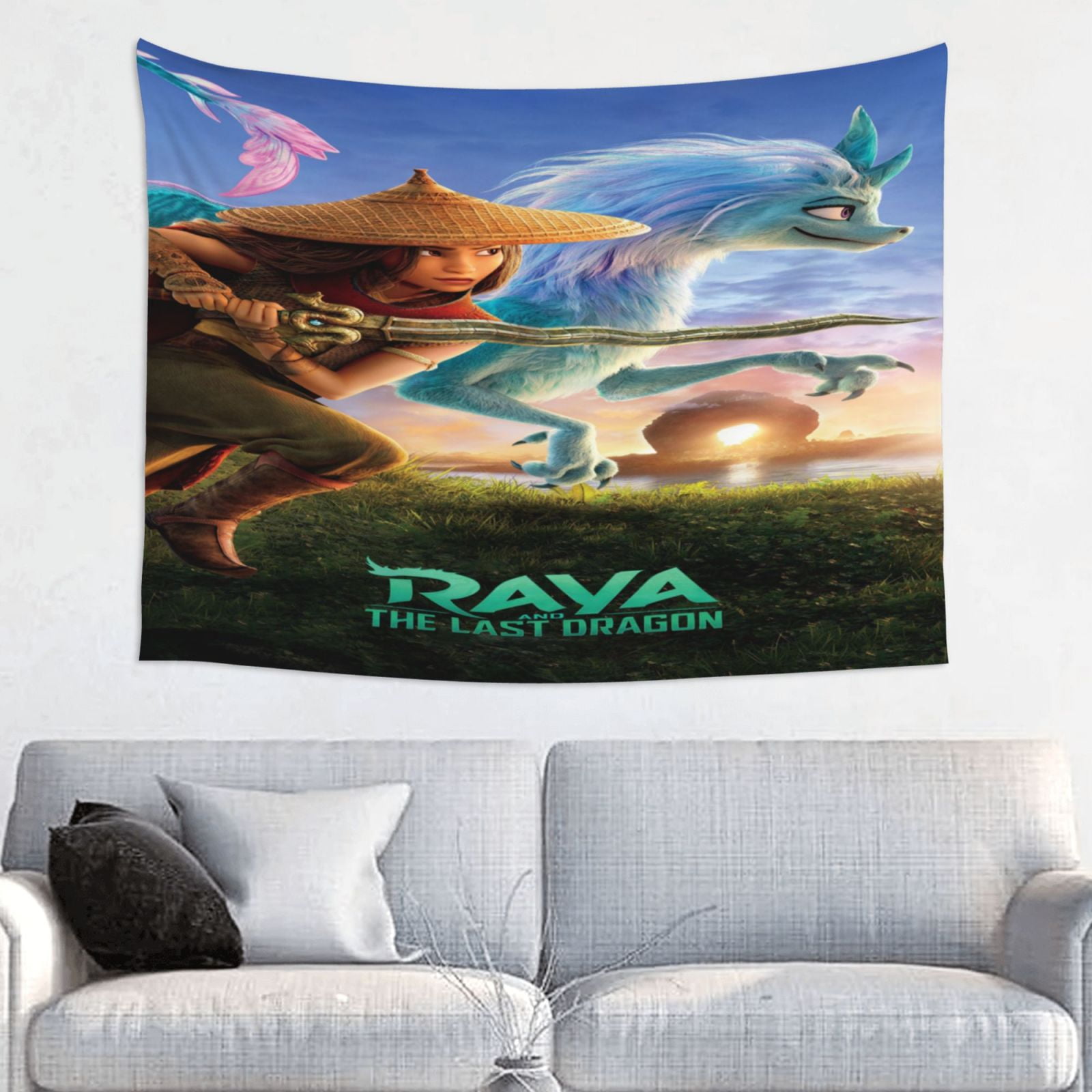 Raya and the Last Dra-go Tapestry Anime Poster Large Background Wall ...