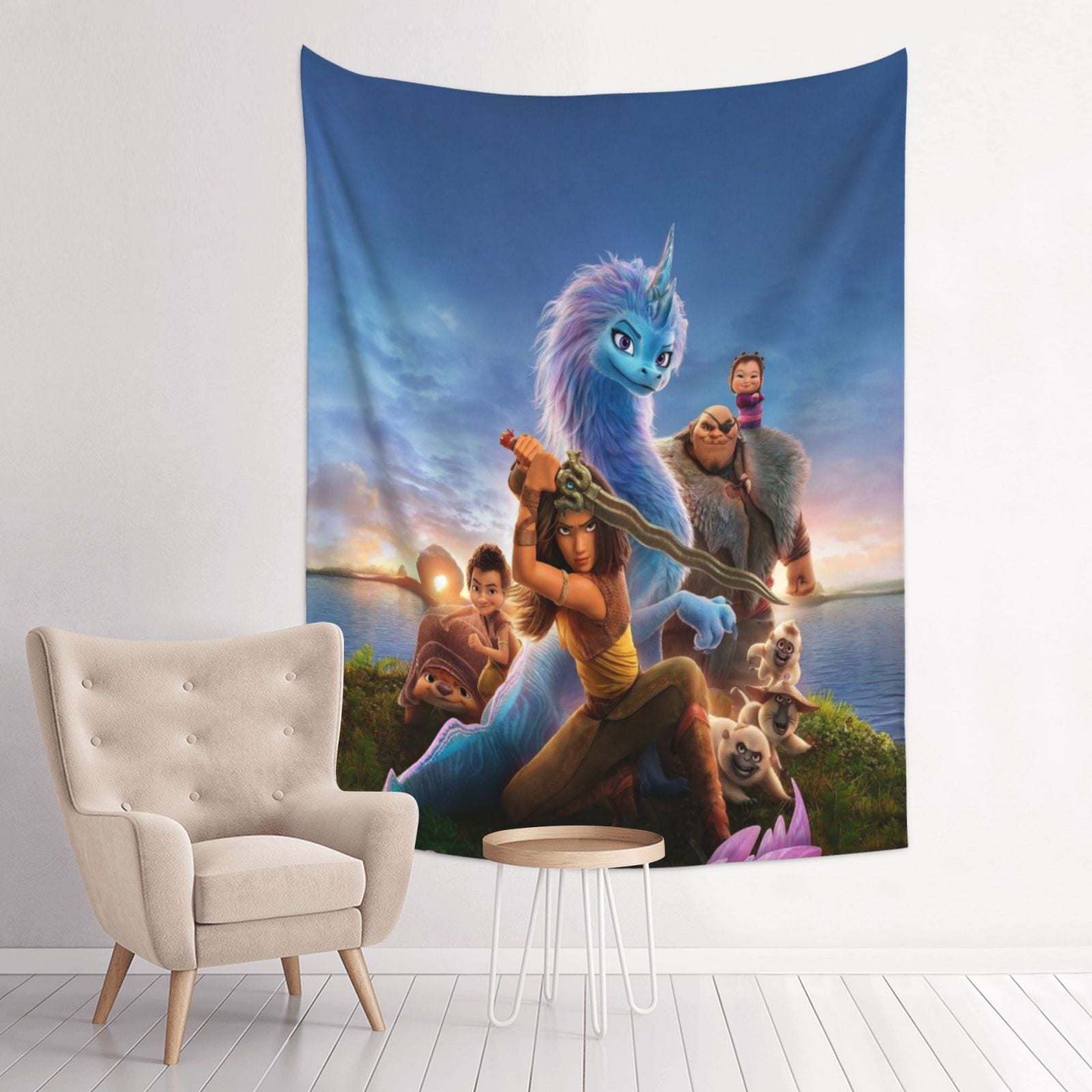 Raya and the Last Dra-go Tapestry Anime Poster Large Background Wall ...