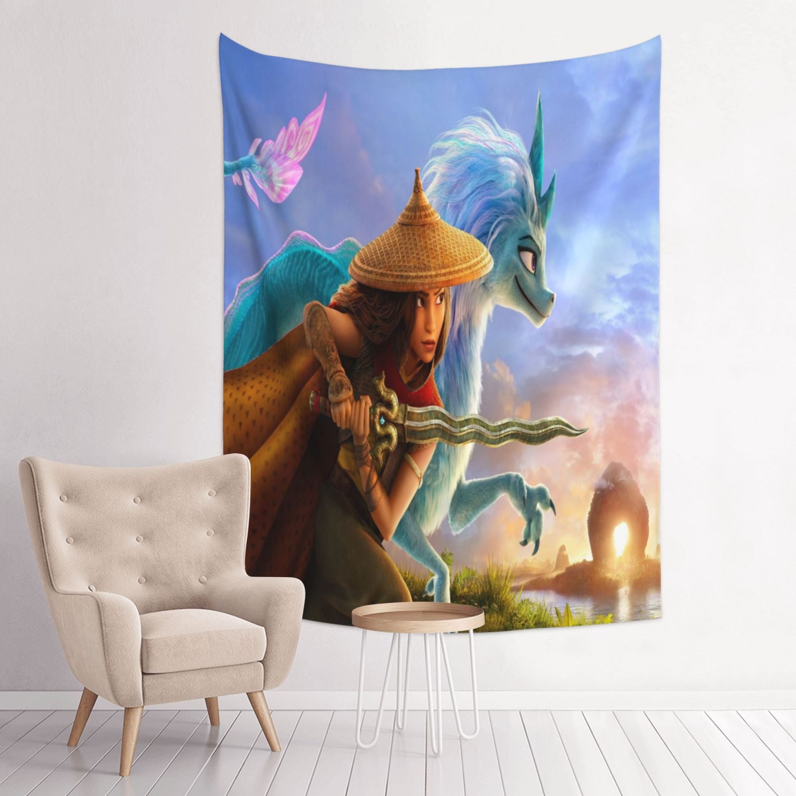 Raya and the Last Dra-go Tapestry Anime Poster Large Background Wall ...