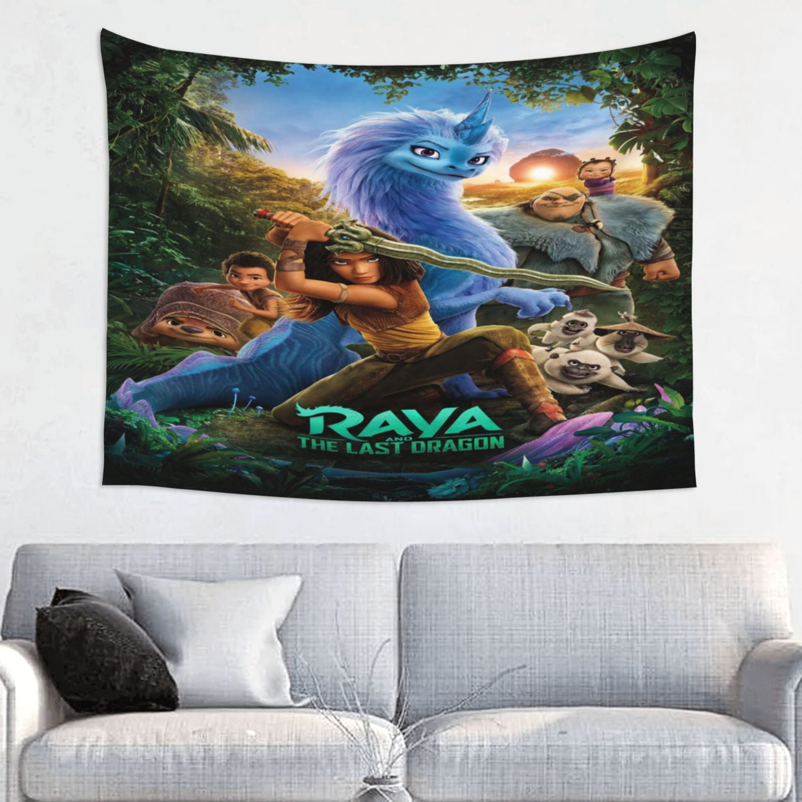 Raya and the Last Dra-go Tapestry Anime Poster Large Background Wall ...