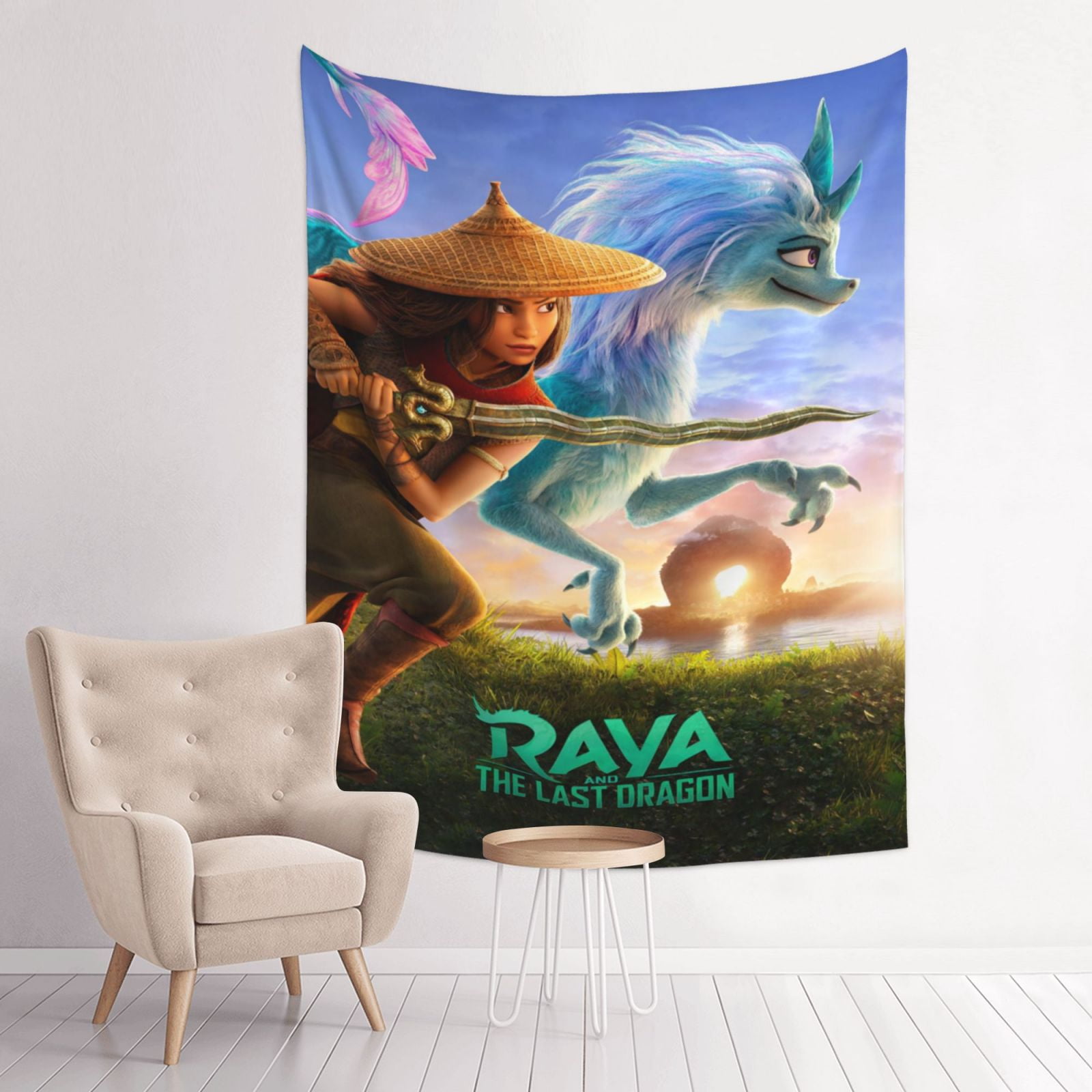 Raya and the Last Dra-go Tapestry Anime Poster Large Background Wall ...