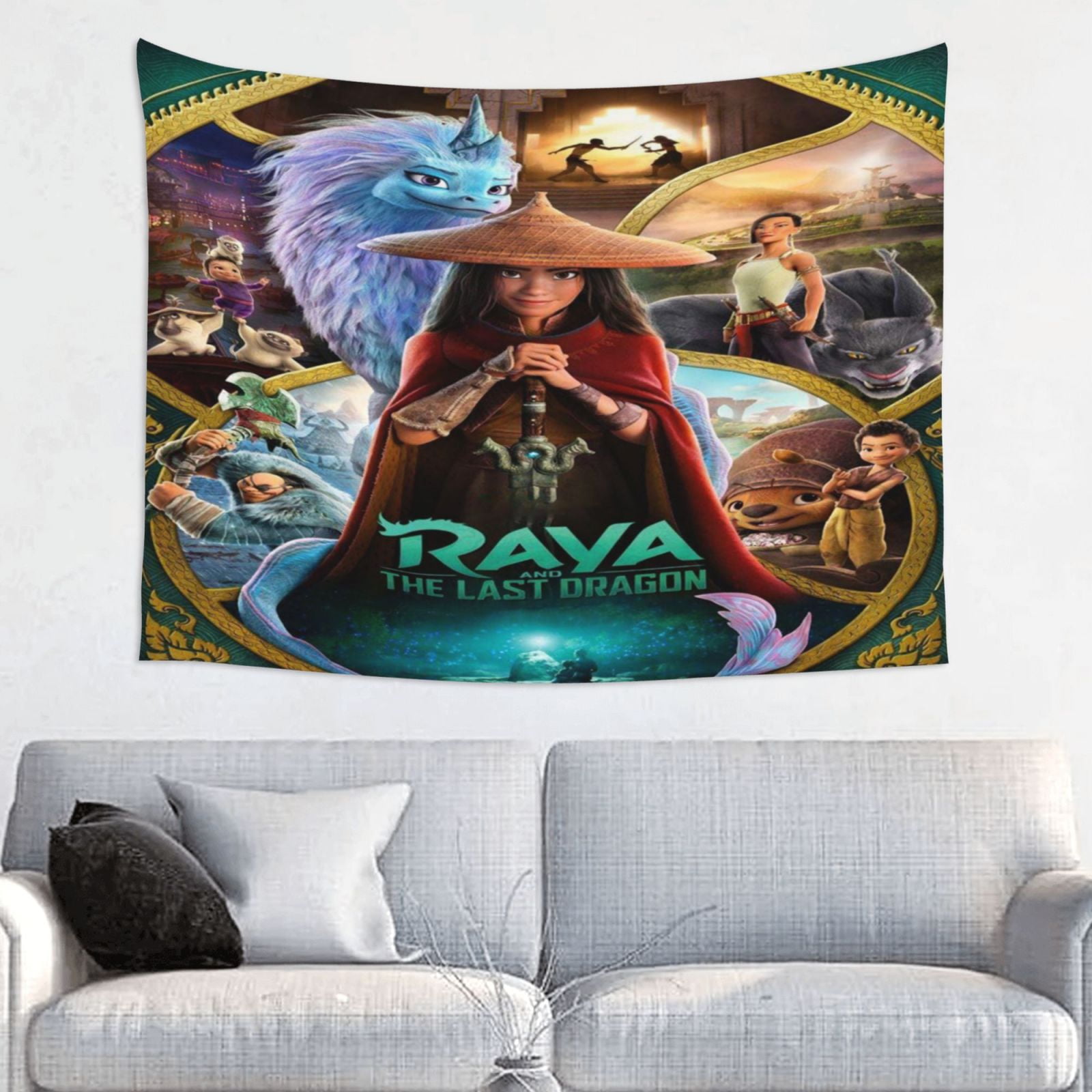 Raya and the Last Dra-go Tapestry Anime Poster Large Background Wall ...