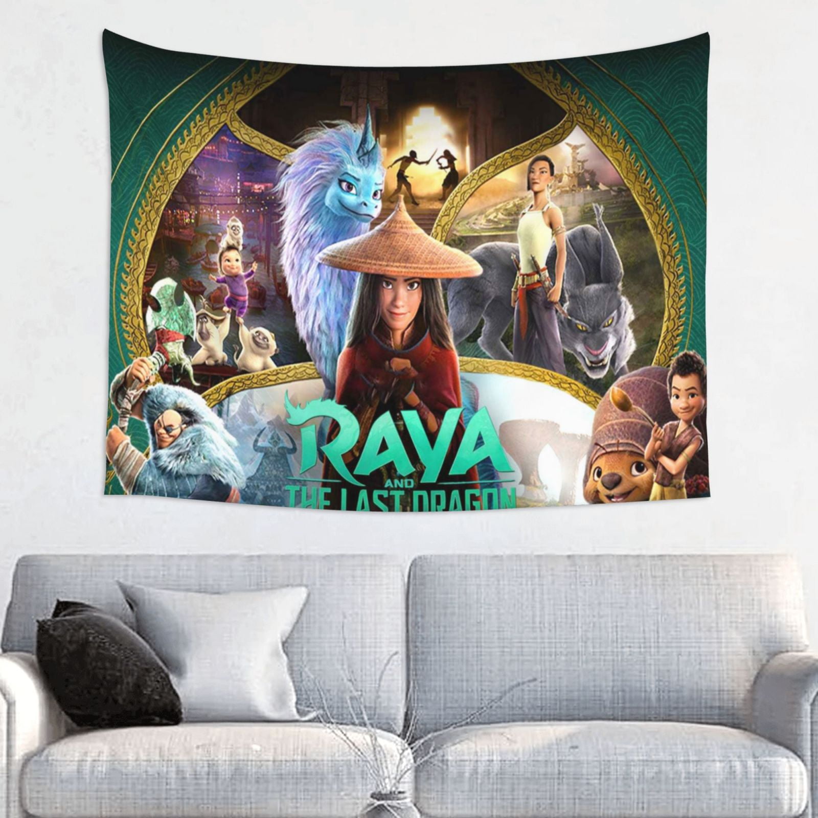 Raya and the Last Dra-go Tapestry Anime Poster Large Background Wall ...