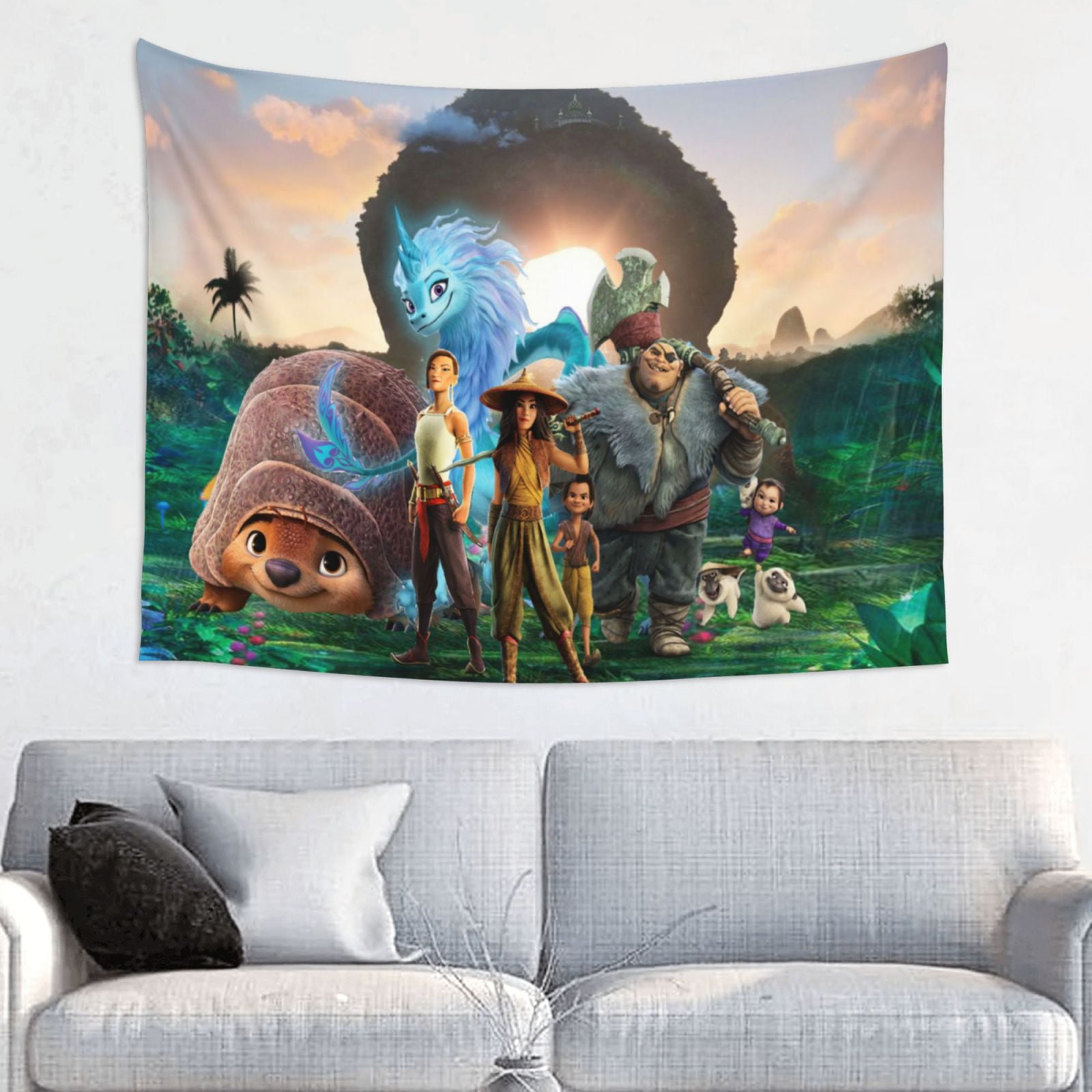 Raya and the Last Dra-go Tapestry Anime Poster Large Background Wall ...