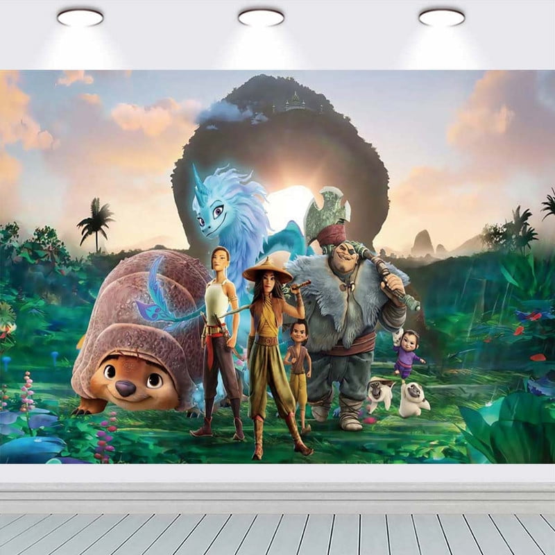 Raya and the Last Dragon Taspestry Wall Decor Birthday Banner Backdrop ...