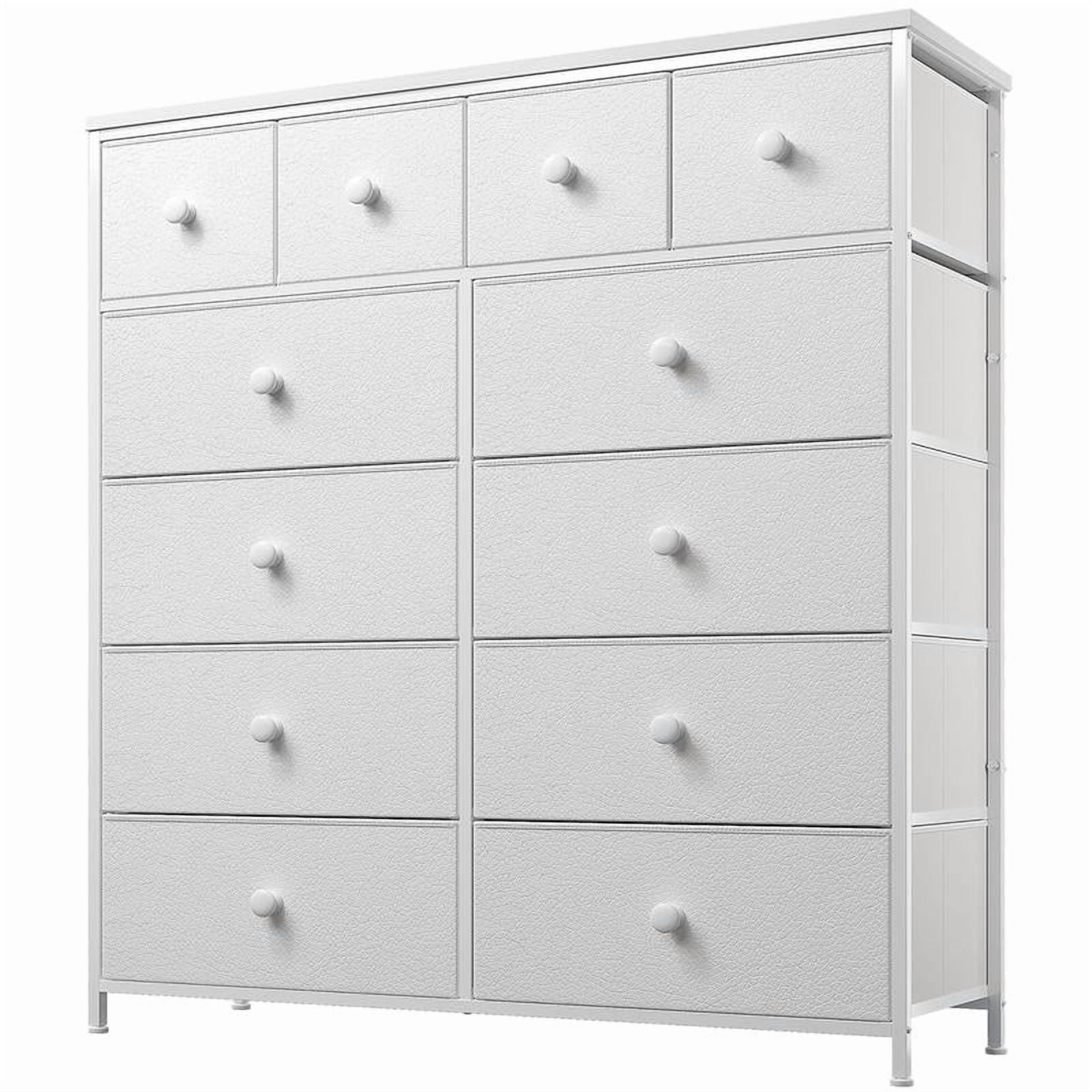 Raybee 12 Drawer Dresser With Wooden Top Metal Frame Fabric Storage ...