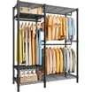 "ulifhome E4 White Wire Garment Rack, Closet Organizer with 8 Shelves ...