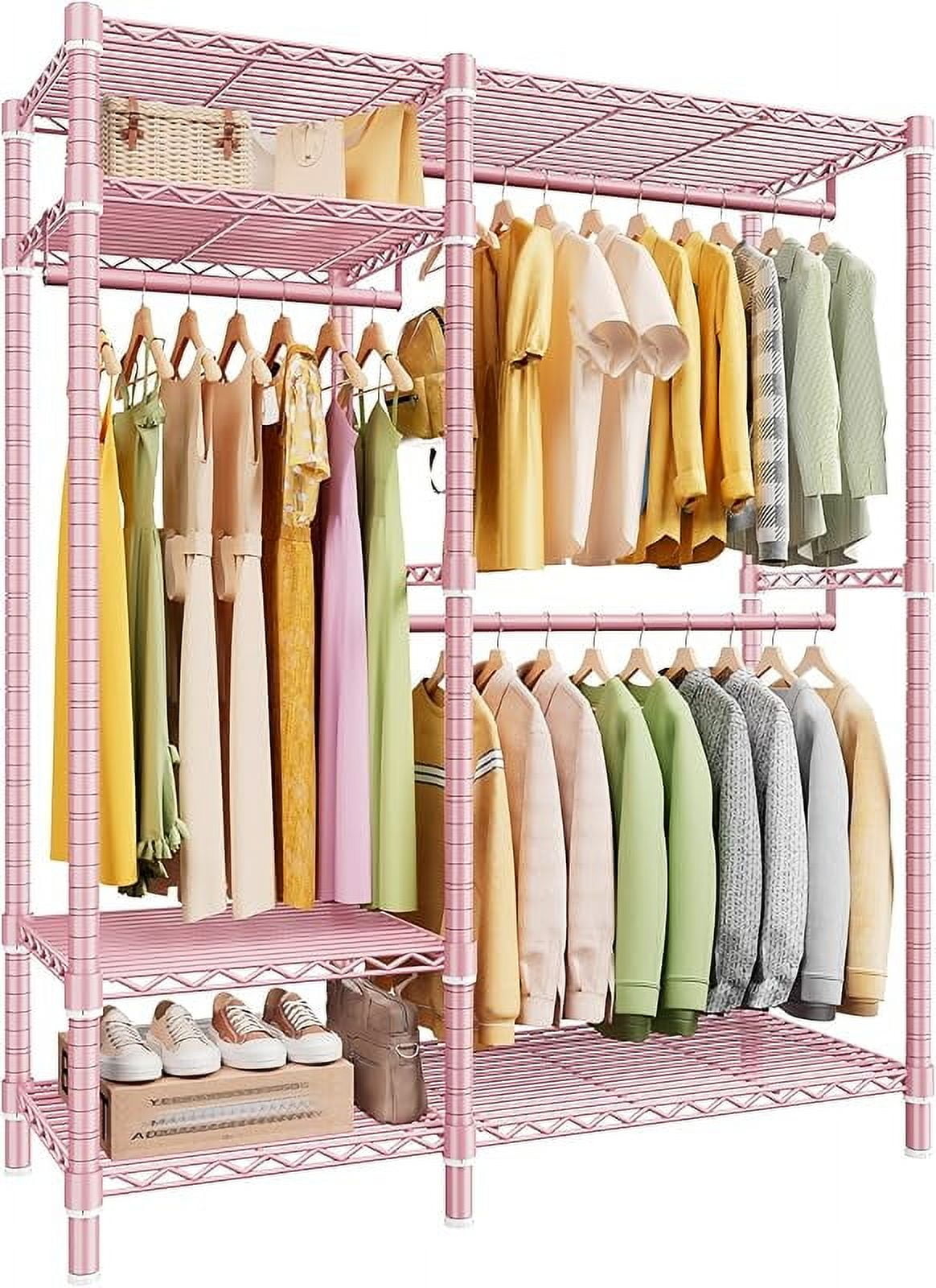Raybee Clothes Rack Heavy Duty Loads 780LBS Clothing Racks for Hanging ...