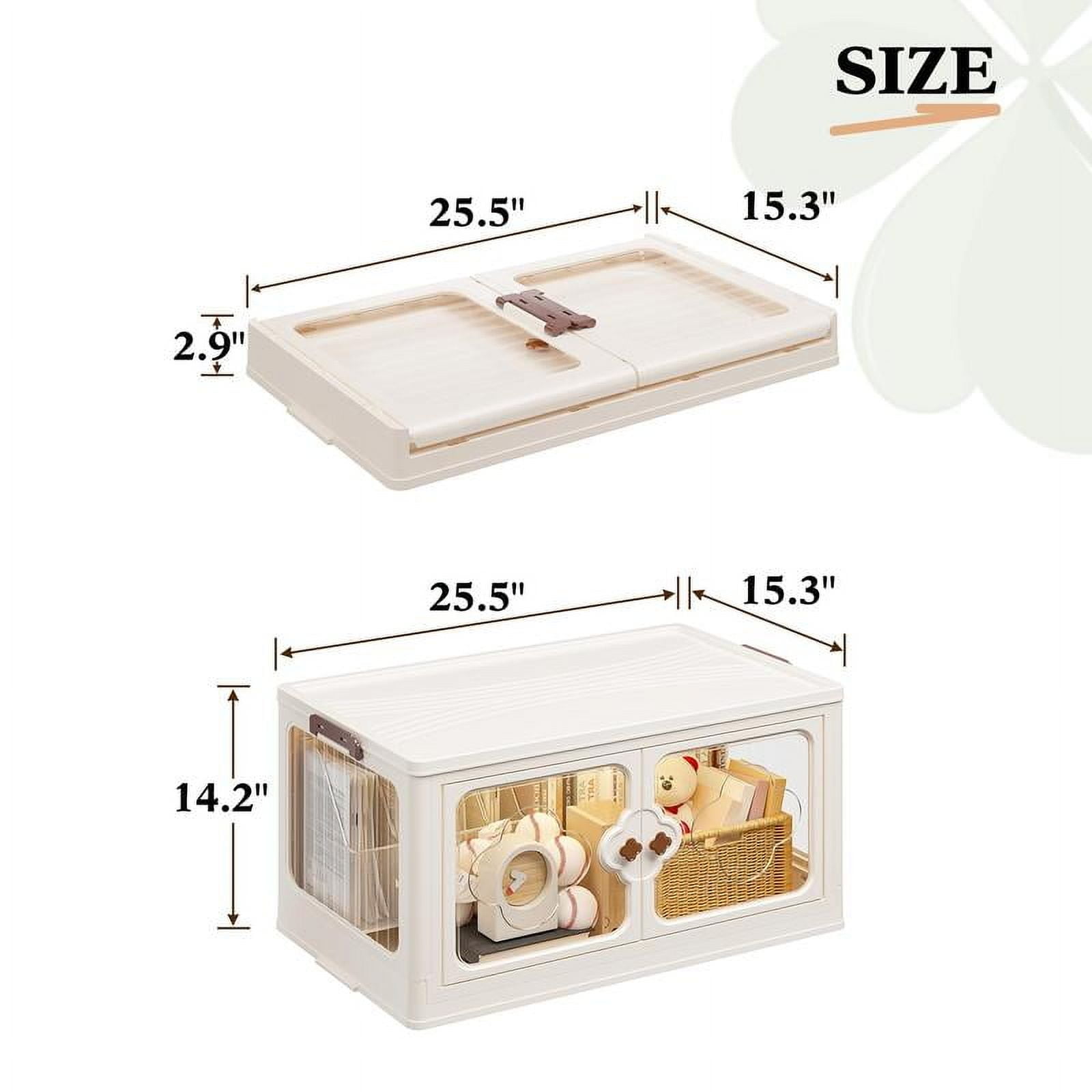 Raybee Furniture 1-3 Tier Plastic Storage Bins with Lid, Stackable ...