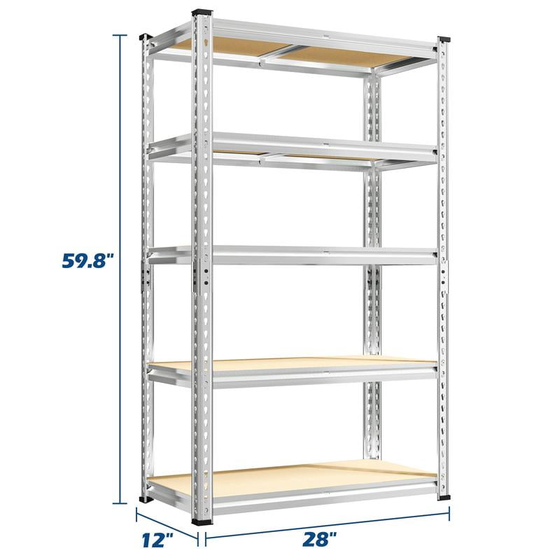 Raybee Furniture 1550-2020 LBS 5 Tier Garage Shelving Heavy Duty ...