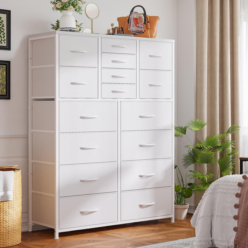 Raybee Furniture 16 Drawer Dresser for Bedroom, Large & Medium Drawers ...
