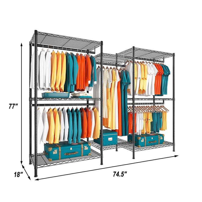 Raybee Furniture Clothes Rack Heavy Duty Clothing Rack Load 905LBS ...