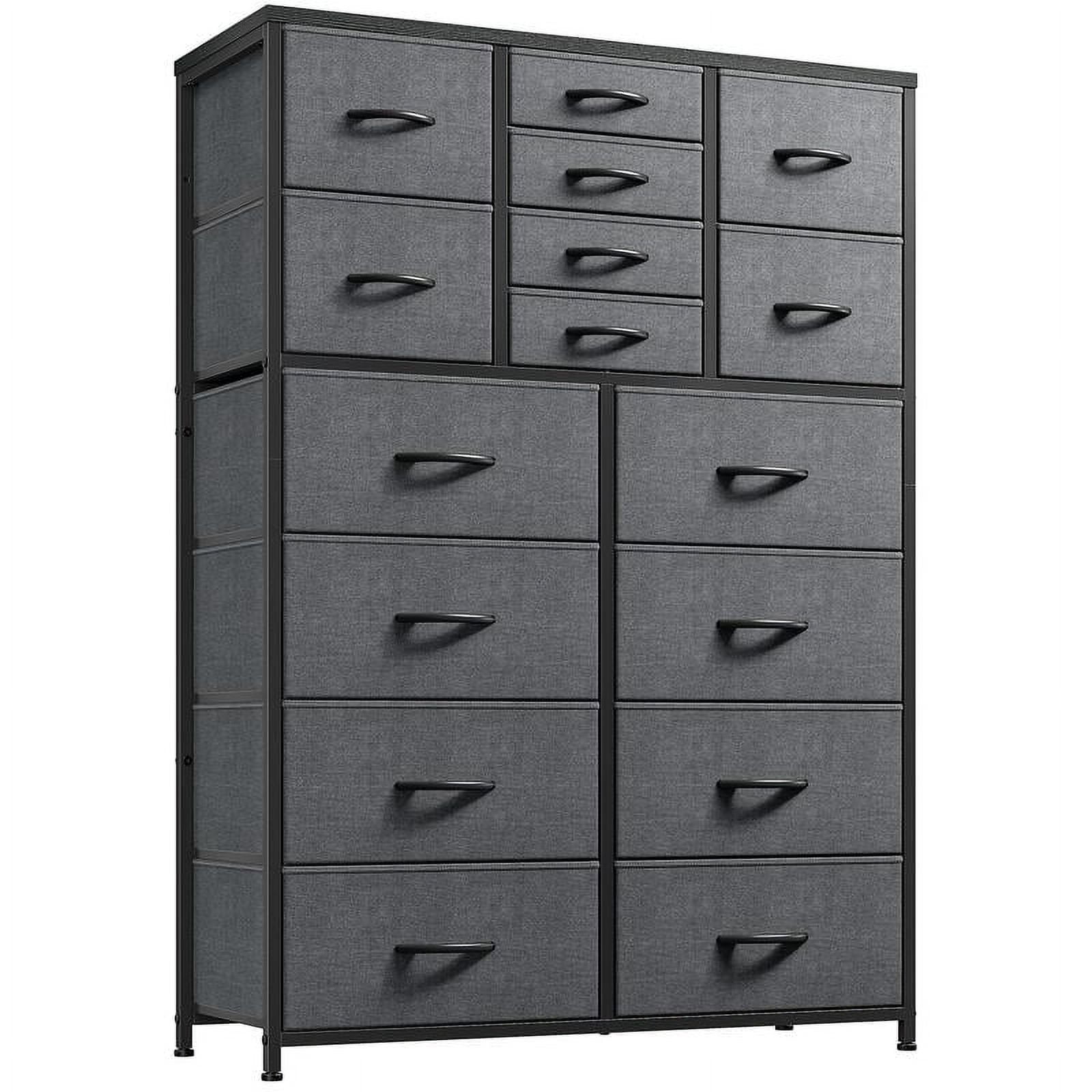 Raybee Furniture Tall Dresser for Bedroom with 16 Drawer, Fabric ...