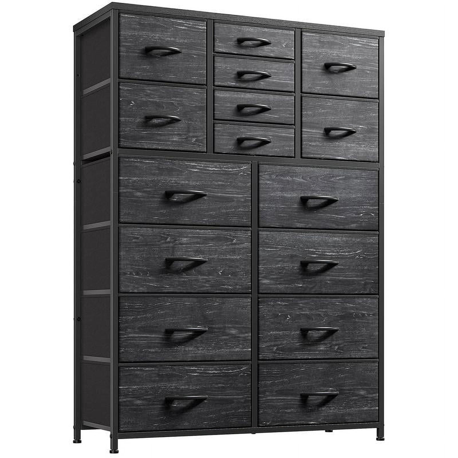 Raybee Furniture Tall Dresser for Bedroom with 16 Drawer, Fabric ...