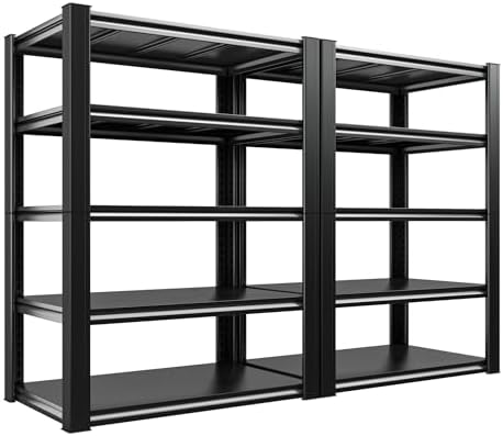 Raybee Garage Storage Shelves Heavy Duty Garage Shelving, 2 Pack, Heavy ...