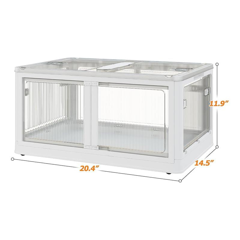 Raybee Large Storage Bins with Lid,Wheels,lockable Clear Doors ...