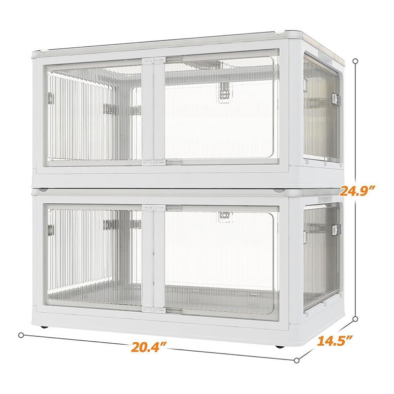Raybee Large Storage Bins with Lid,Wheels,lockable Clear Doors ...