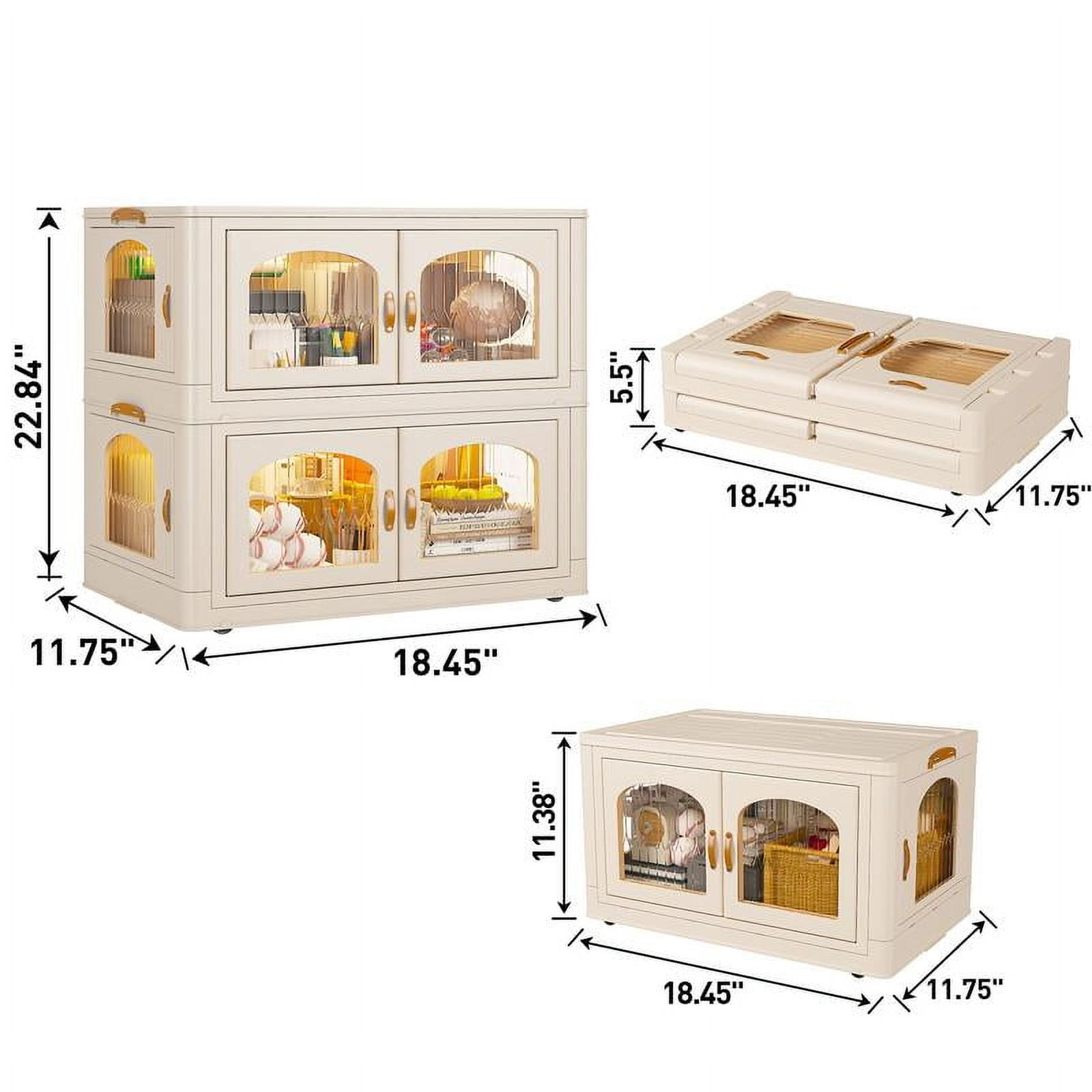 1/2/3/4/5 Pack Plastic Storage Bin with Lid, Stackable Storage ...